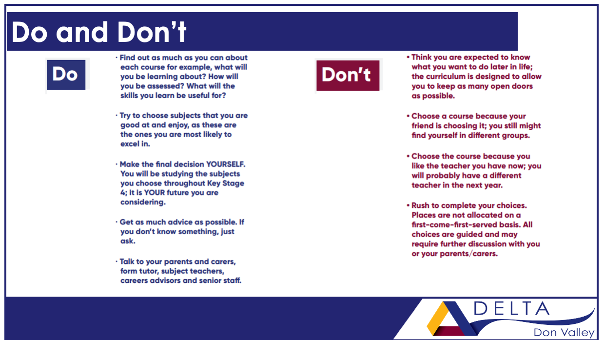 Year 9 Options - Don Valley Academy